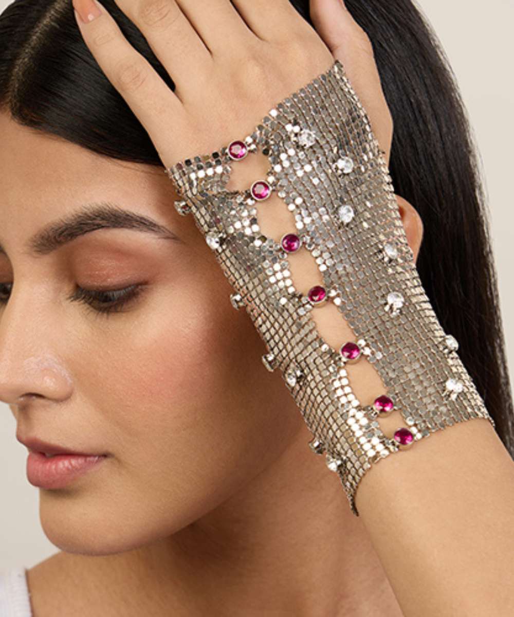 Ruby Rhinestone Glove